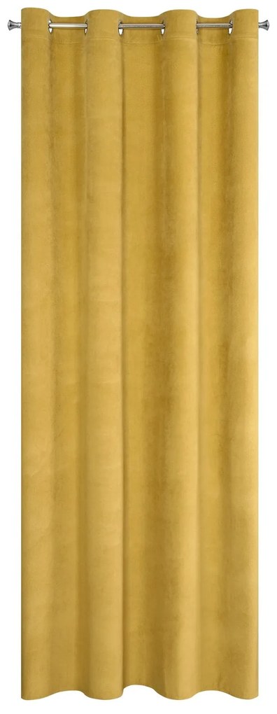 ZATEMŇOVACÍ ZÁVĚS NA KROUŽCÍCH MILO 140X250 CM ZLATÁ