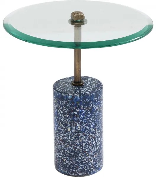 Odkládací stolek Terrazzo Visible - modrý, 46 cm