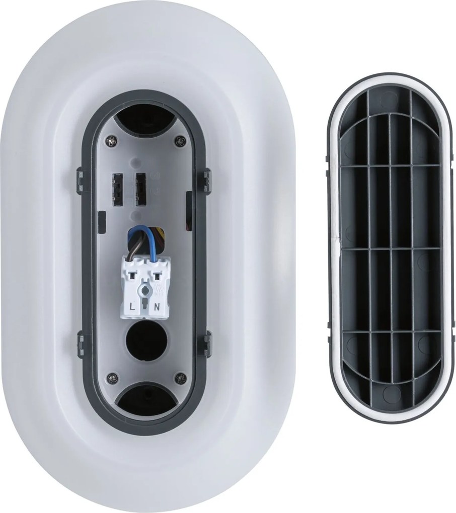 P 94957 LED venkovní nástěnné svítidlo Elunor IP65 podlouhlé 122x212mm 2200 - 4000K 18,5W 230V antracit/bílá polykarbonát - PAULMANN