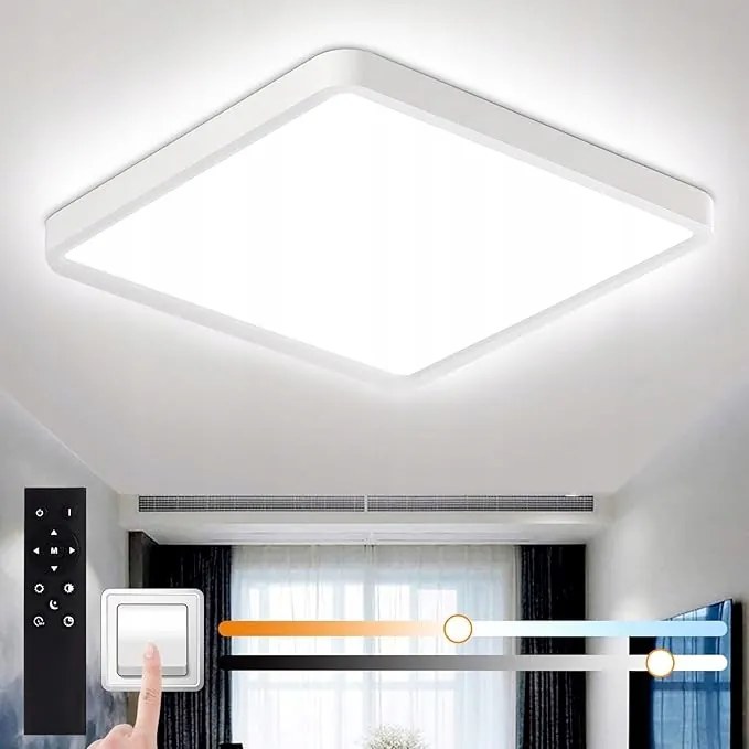 Ashuaqi stropní svítidlo Led, 36 W, 3000 K, moderní, 4250 lm, 30 cm, dálkový ovladač