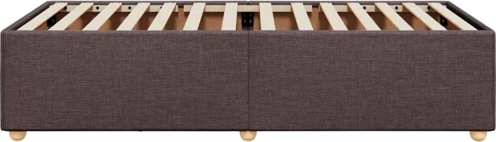 Rám postele bez matrace tmavě hnědá 100 x 200 cm textil 3284711