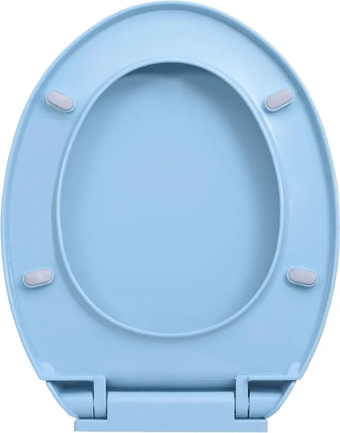 WC sedátko s pomalým sklápěním modré oválné 145822