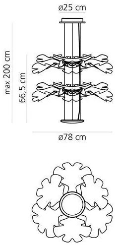 Artemide 1628110APP Chlorophilia 2, závěsné designové svítidlo pro nepřímé osvětlení, 44W LED 3000K, prům. 78cm