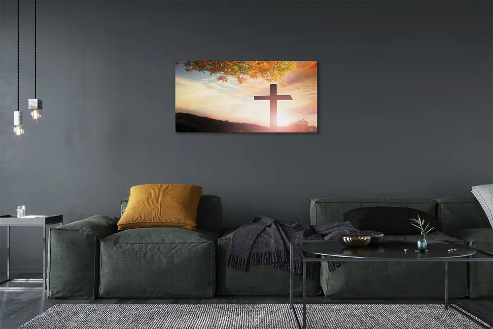 Obrazy na plátně cross tree 100x50 cm
