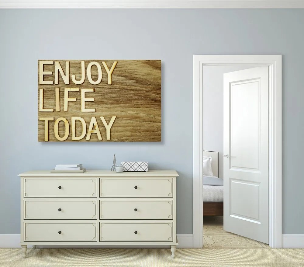 Obraz s citací - Enjoy life today