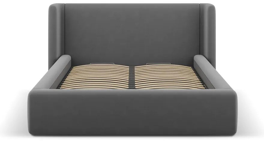 Šedá čalouněná dvoulůžková postel s úložným prostorem s roštem 180x200 cm Jason – Windsor &amp; Co Sofas