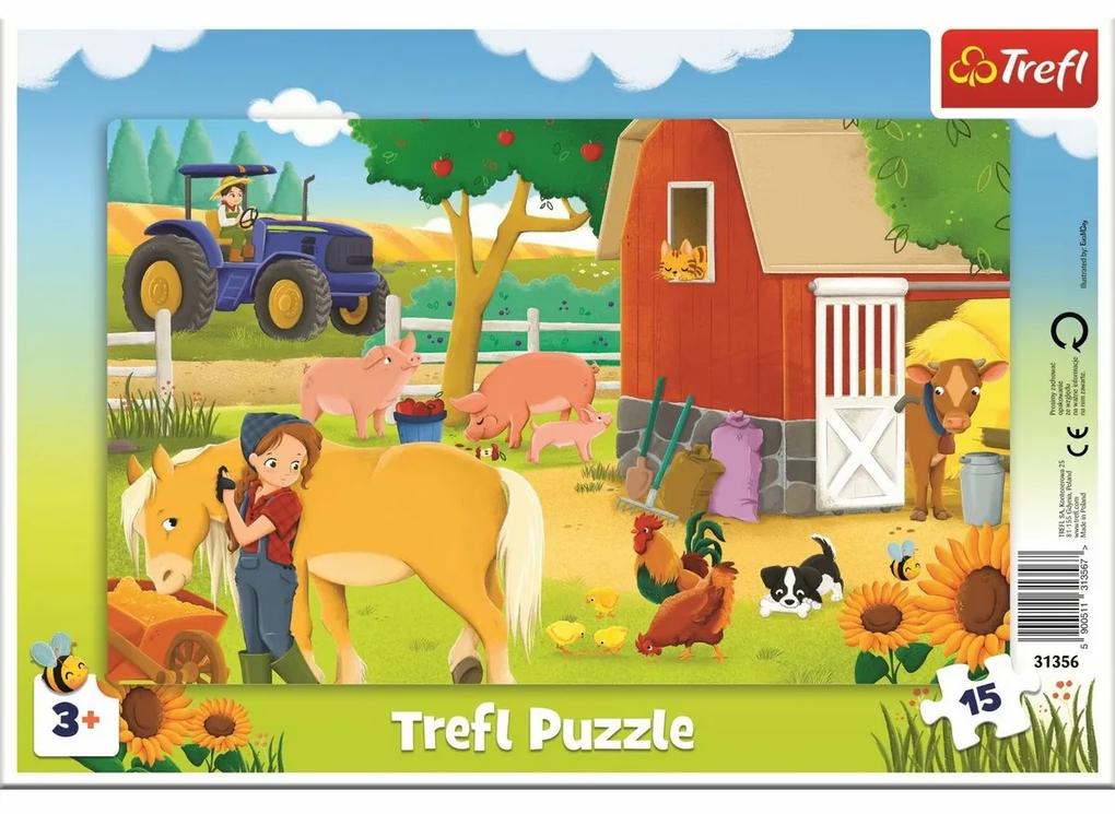 Trefl Puzzle Na farmě, 15 dílků