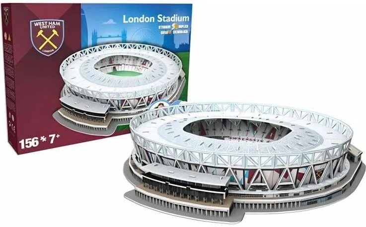 3d puzzle stadium 3d replica 3d puzzle stadion london - west ham united fc 156 dílků
