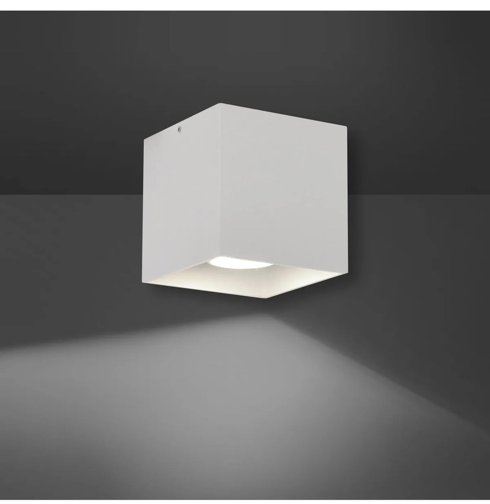 Stropní svítidlo Cube, 1x kovové stínítko (výběr ze 3 barev)