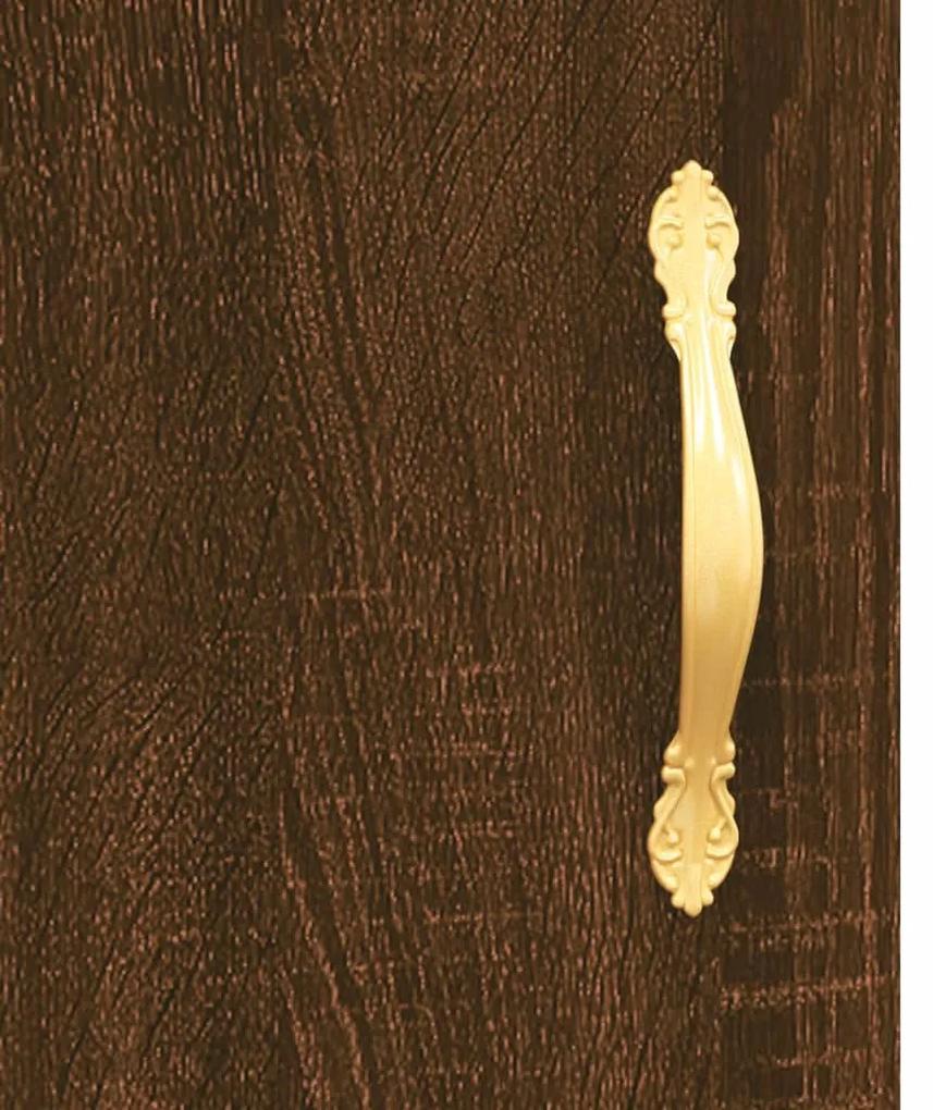 Skříň highboard hnědý dub 69,5 x 34 x 180 cm kompozitní dřevo,  3195722