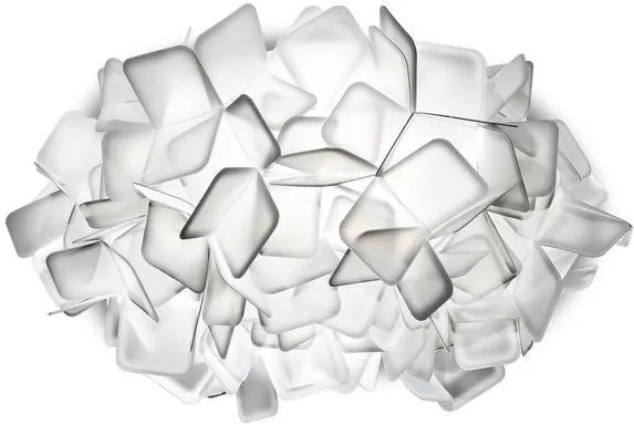 Slamp Clizia, stropní designové svítidlo z Opalflexu s bílým okrajem, 2x12W E27, prům. 53cm