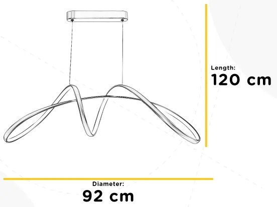 ONLI - LED Lustr na lanku INFINITY LED/50W/230V 4500K matný chrom