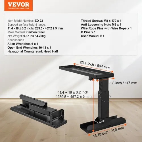 Ladder Levler 59,4 D × 29–45,7 cm H skládací stabilizátor nosné plochy