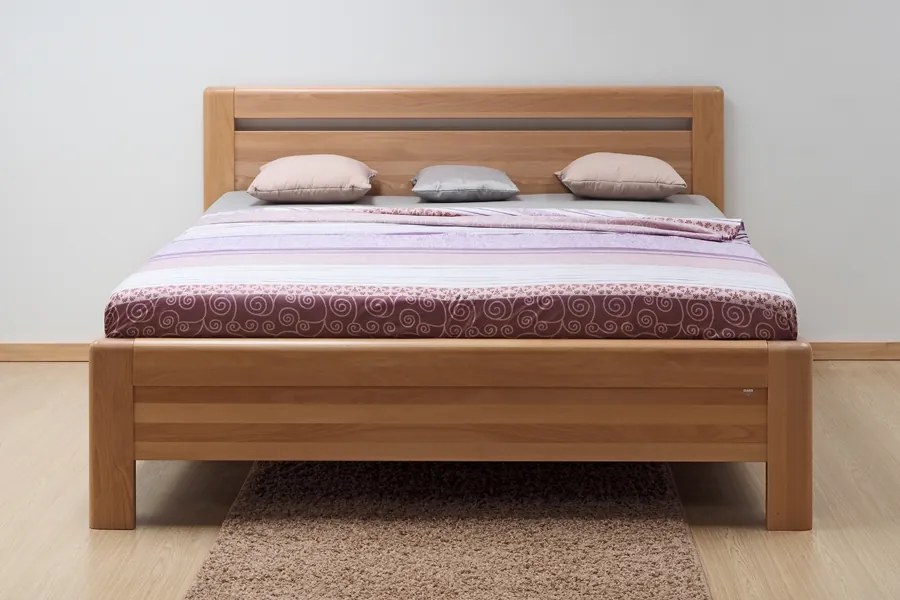 BMB Adriana Klasik postel - buk Moření: Bílá, Provedení: Buk průběžný, Rozměr: 180 x 200 cm