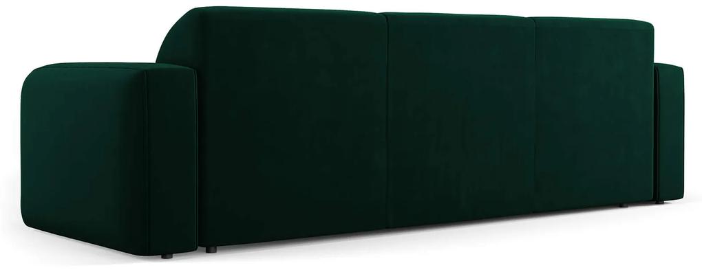 Třímístná pohovka gerett 235 cm samet zelená MUZZA