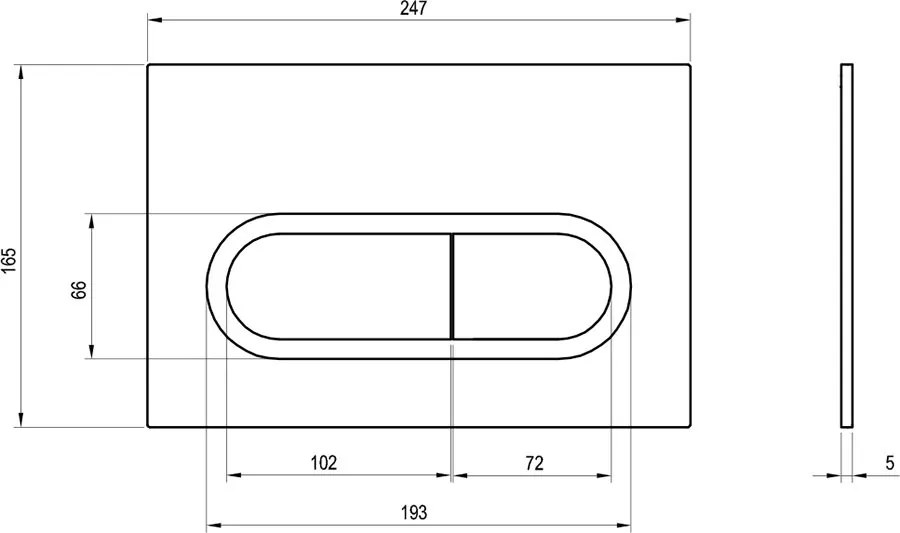 Ravak WC tlačítko Chrome satin X01454