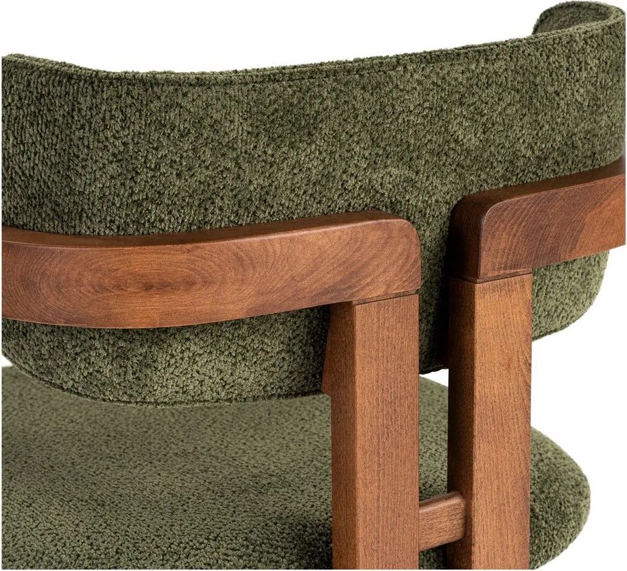 Tmavě zelené jídelní křeslo s područkami Toscana – Kalune Design