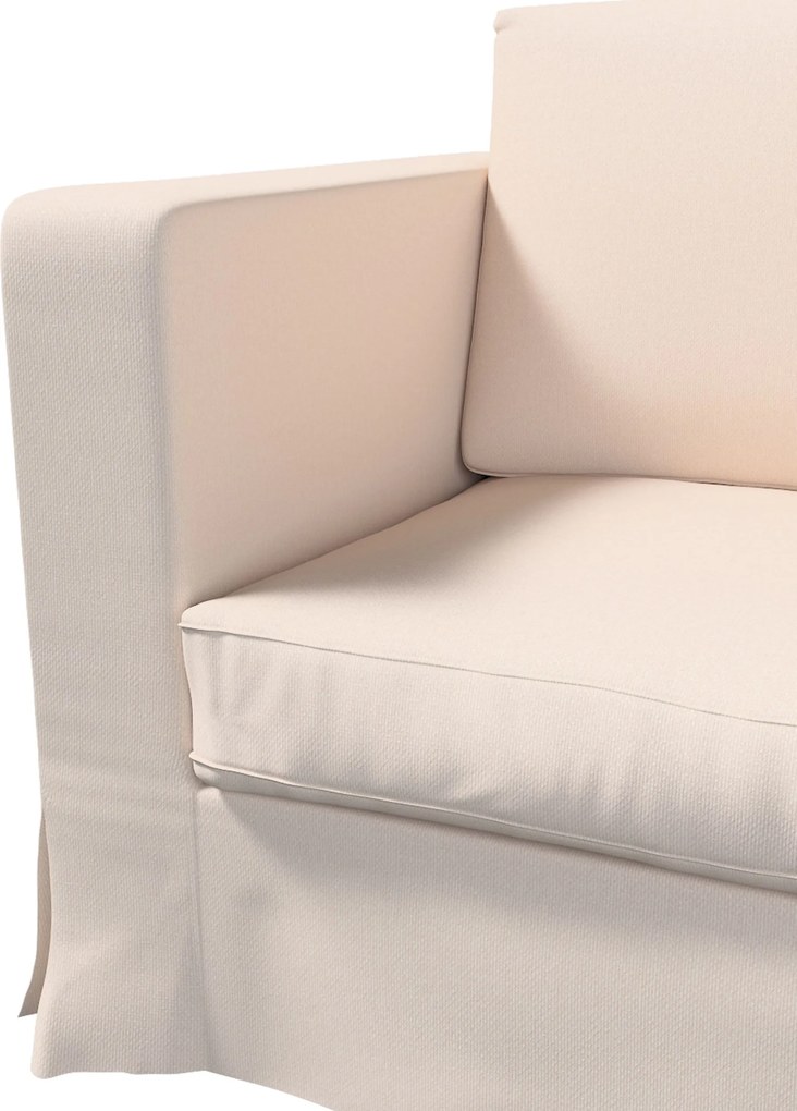 Potah na pohovku IKEA Karlanda 3-místná nerozkládací, dlouhý barva růžová látka pletený vzor