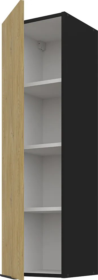 CREMONA cc | horní skříňka 30 G-108 1F policová | 30 cm | EXTRA VYSOKÁ | černá/cremona