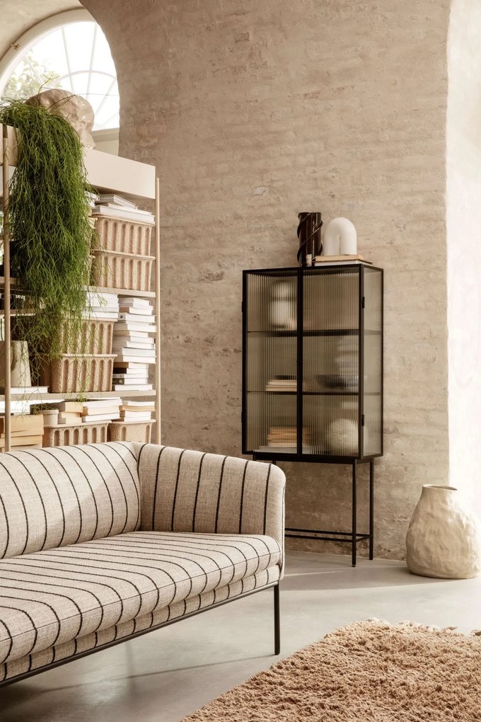 Ferm Living Stolní lampa Vuelta White, bílá barva, sklo, kov