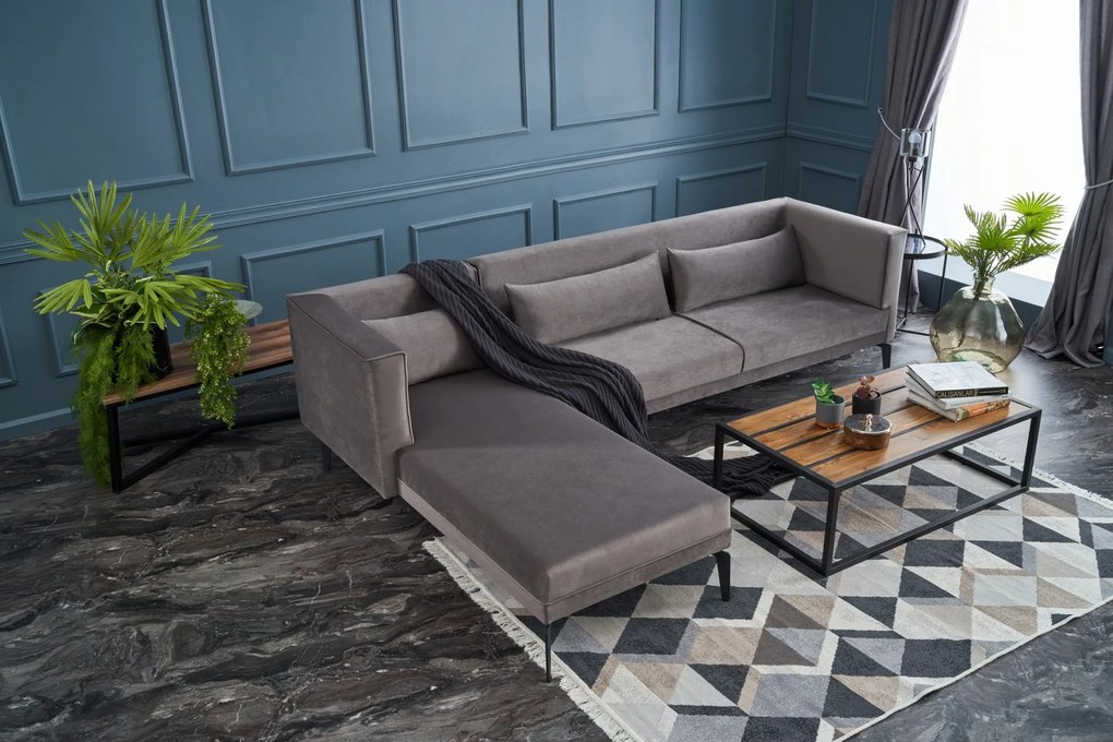 Hanah Home rohová pohovka ARDOSA šedá levá 825BLC1553