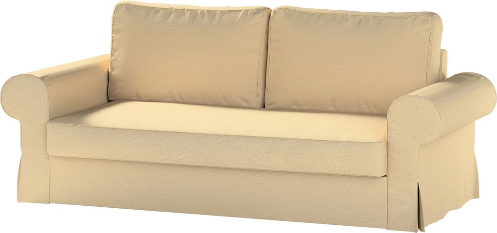 Potah na pohovku IKEA Backabro, 3-místná, rozkládací barva béžová látka lesklé, pletený vzor