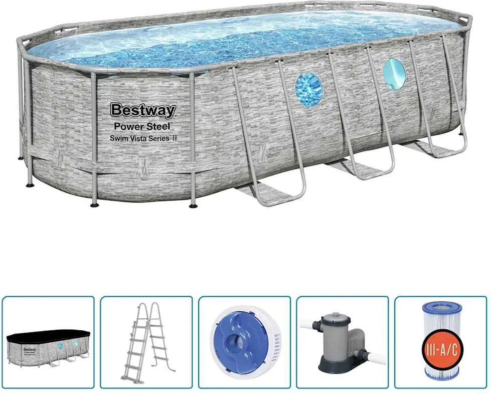 Bestway Bazénová sada Power Steel Swim Vista Series 549 x 274 x 122 cm