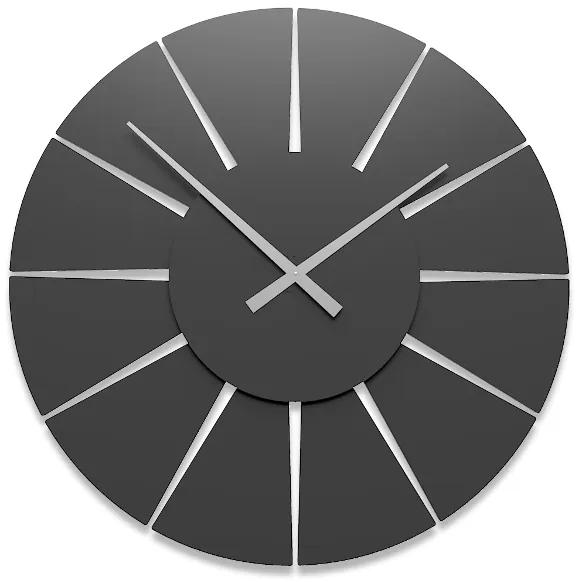 Designové hodiny 10-326 CalleaDesign Extreme L 100cm (více barevných variant) Barva černá klasik-5 - RAL9017 Dýha zebrano - 87