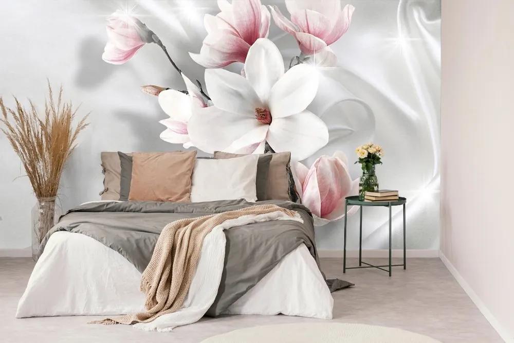 Tapeta nádherná bílá magnolie - 375x250 cm