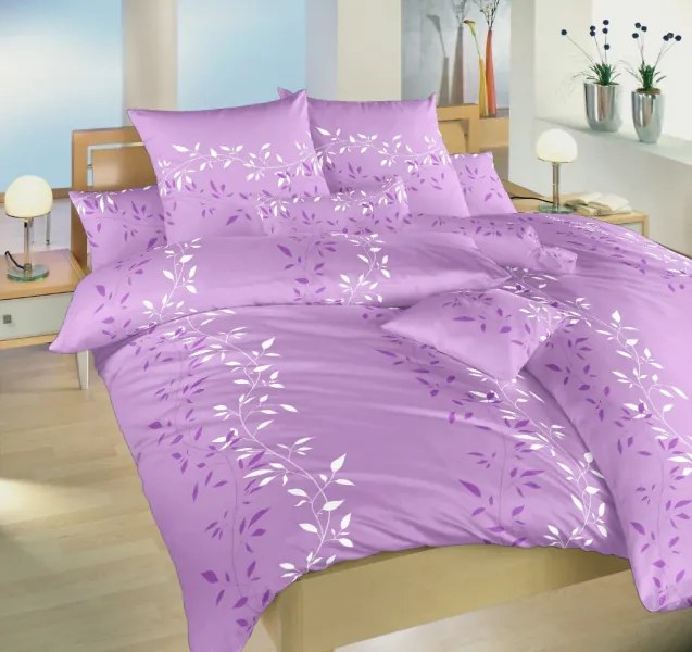 Dadka Povlečení krep Mandevila fialová  200x200, 2x70x90 cm