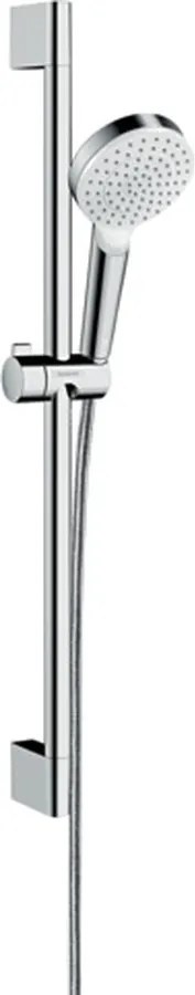 Hansgrohe Crometta, sprchová sada 1 jet EcoSmart 9 l/min se sprchovou tyčí 65 cm, bílá/chromová, HAN-26535400