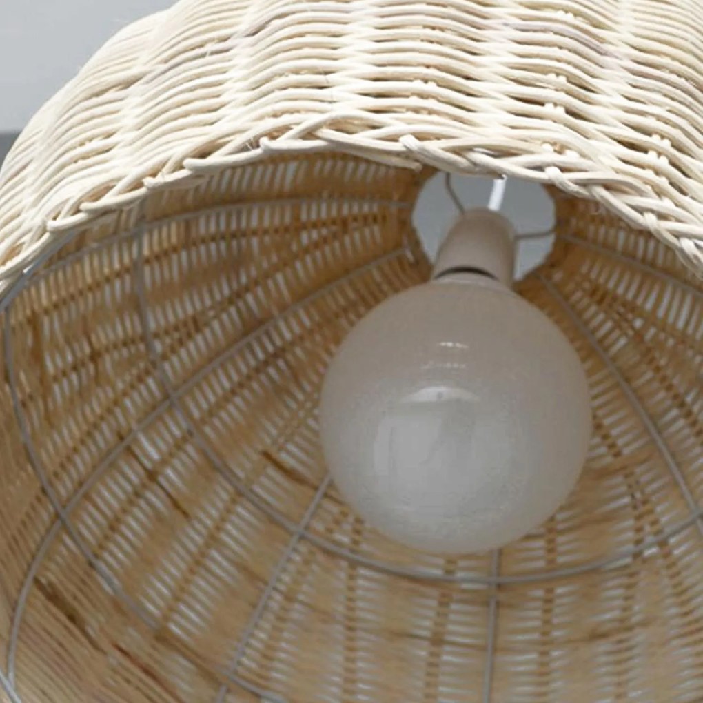 Toolight - Stropní svítidlo z přírodního bambusu Boho E27 60W APP882-1CP, hnědá, OSW-05242