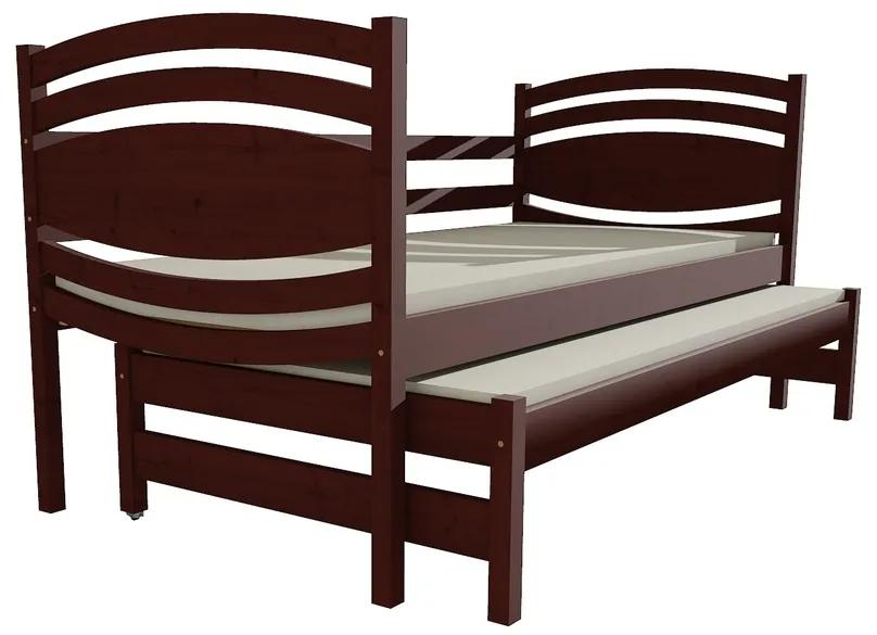 Vomaks Dětská postel s výsuvnou přistýlkou DPV 027 80 x 180 cm surové dřevo
