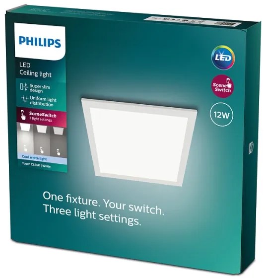 Philips - LED Stmívatelné stropní svítidlo SLIM SCENE SWITCH LED/12W/230V 4000K