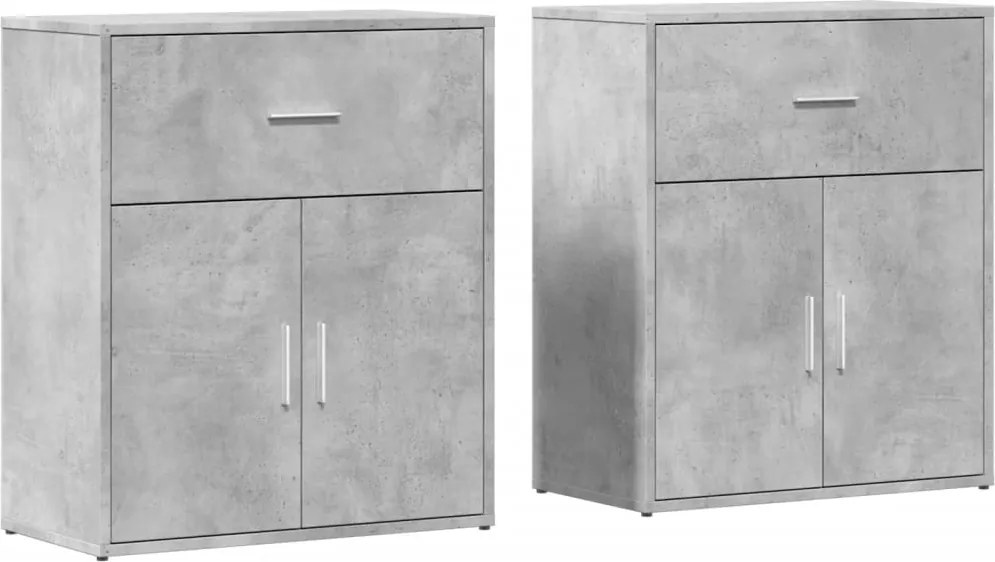 Příborníky 2 ks betonově šedé 60 x 31 x 70 cm kompozitní dřevo 3276549