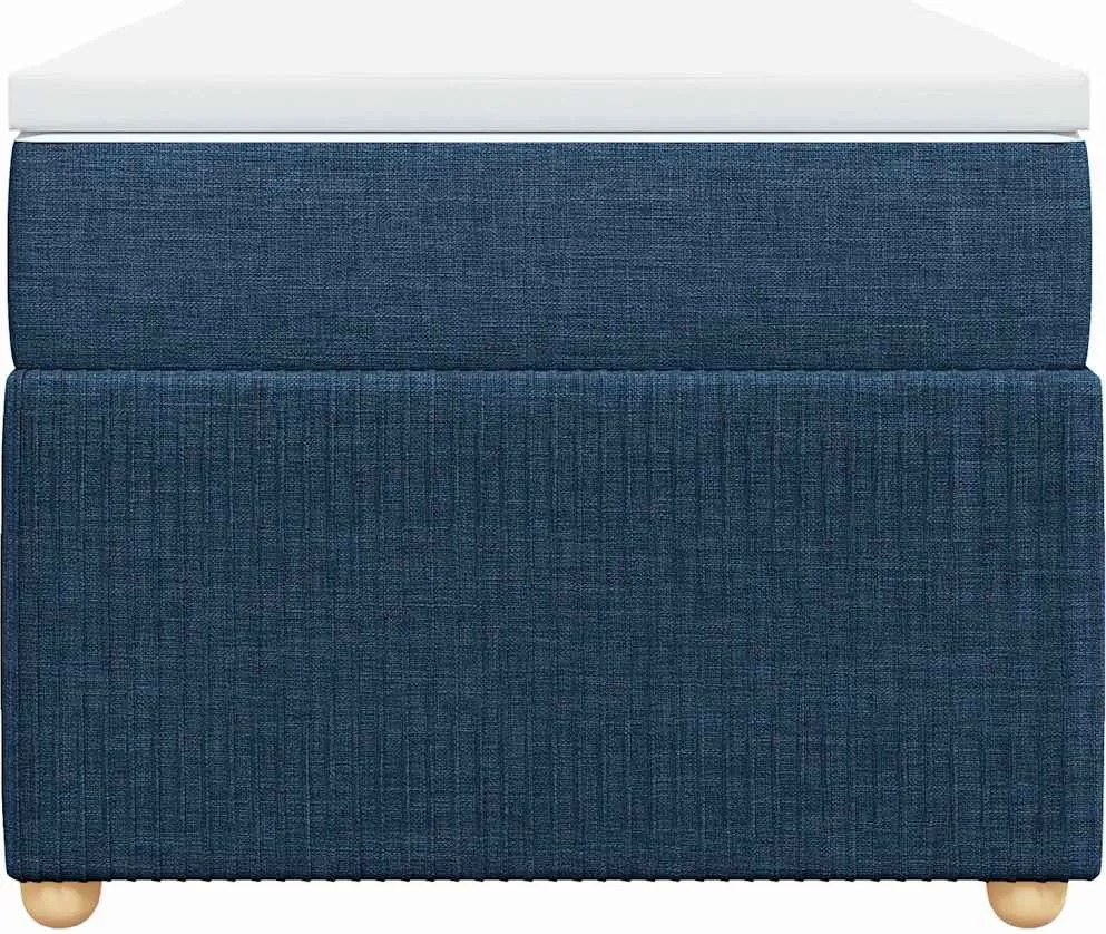 Box spring postel s matrací modrá 90x200 cm textil 3285545