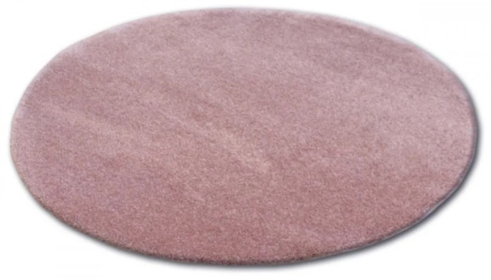 Luxusní kusový koberec Shaggy Azra růžový kruh, Velikosti 80cm