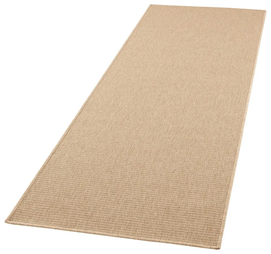 Béžový běhoun BT Carpet Nature, 80 x 450 cm