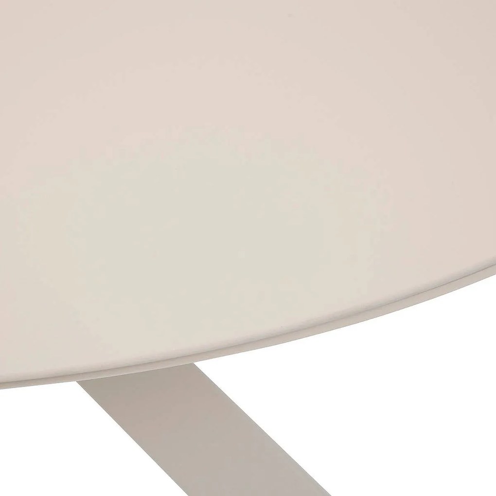 Hliníkový jídelní stůl ORIENT ø 130 cm (ivory)