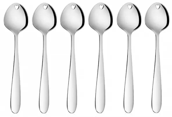 Sola - Zmrzlinové lžičky se srdíčkem 6 ks set – Love Cutlery (116604)