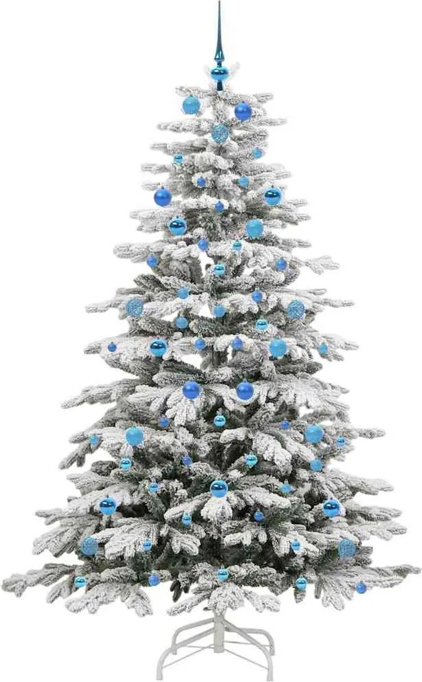 Umělý Skládací Vánoční Strom Bílá 210 cm PE a PVC 3395656