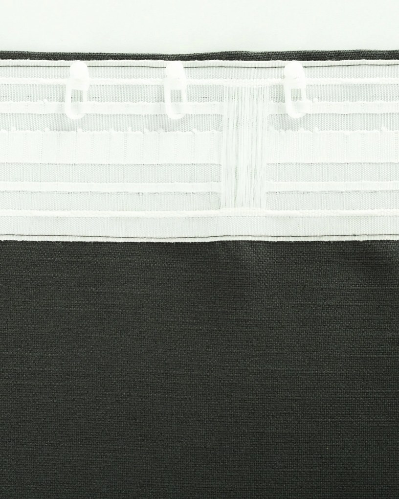 Hotový závěs BASIC s řasící páskou 140x280cm antracitový