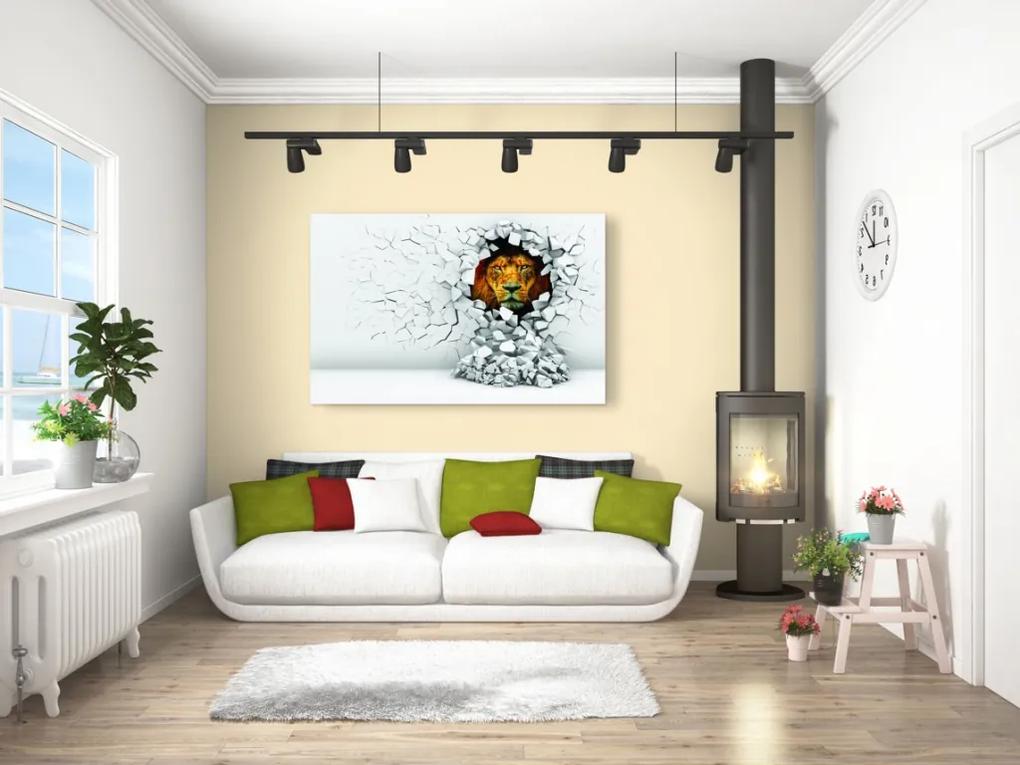 Malvis ® 3D obraz na stěnu lev Velikost: 150x100 cm