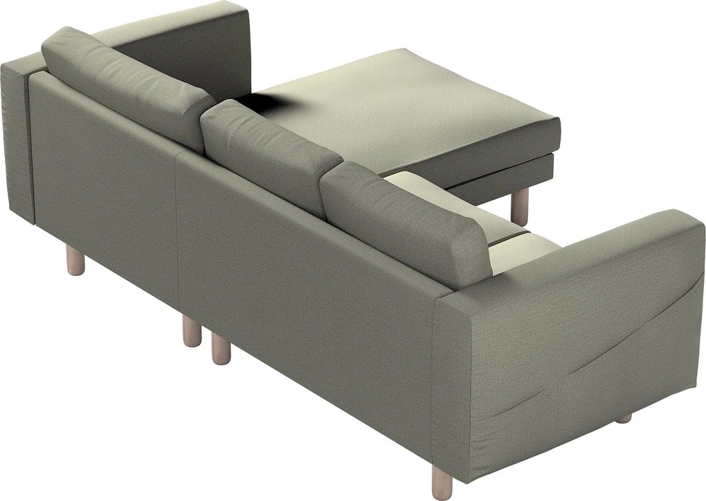 Potah na pohovku IKEA Norsborg 3-místná se šezlongem barva šedá látka pletený vzor