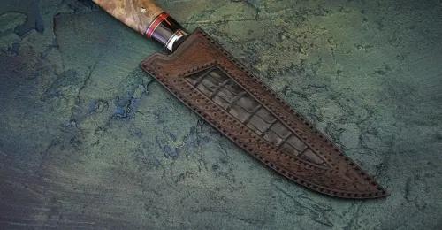 KnifeBoss damaškový nůž Chef 6.8" (172 mm) Burl Wood VG-10