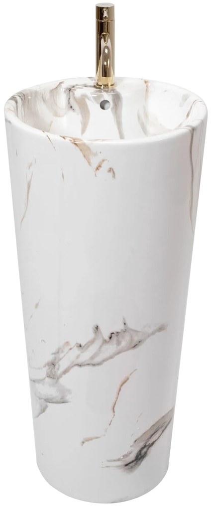 Rea Blanka volně stojící umyvadlo, 84 x 40 cm, Marble imitace kamene, REA-U8704