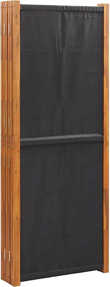 6dílný paraván černý 420 x 180 cm 319182