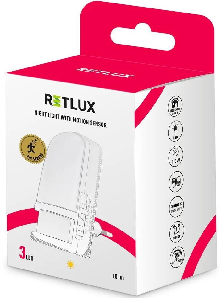 Retlux RNL 107 Noční LED světlo s PIR senzorem, 10 lm