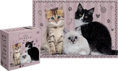 INTERDRUK Puzzle Mláďata: Koťátka / 250 dílků / 48 × 33 cm
