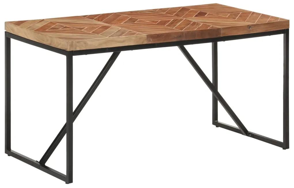 Jídelní stůl 140 x 70 x 76 cm masivní akácie a mangovník - Default Title